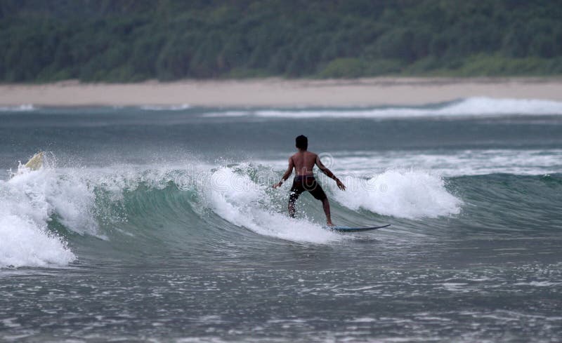 Surfers editorial image. Image of water, beach, java - 53224645