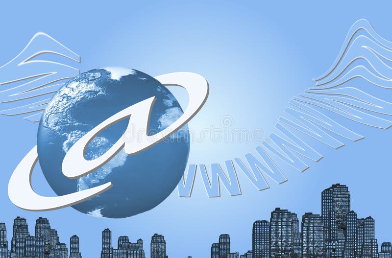 Planet internet banner stock illustration. Illustration of artistic ...