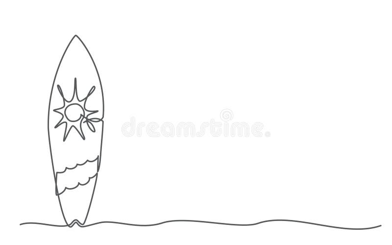 Surfing One Line Drawing Stock Illustrations – 274 Surfing One Line ...
