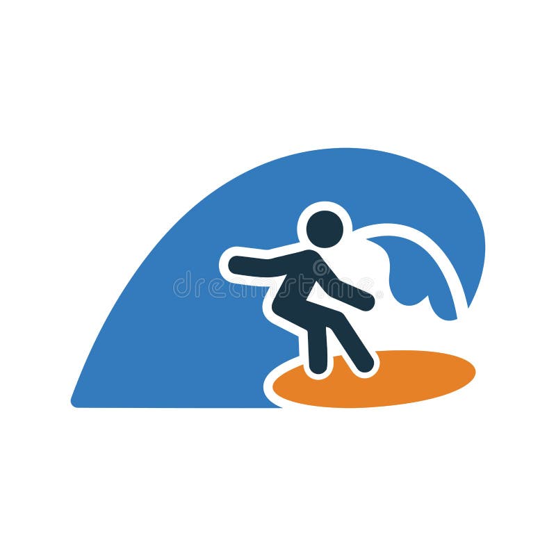 Surfing, Beach Icon. Simple Editable Vector Graphics Stock Illustration ...