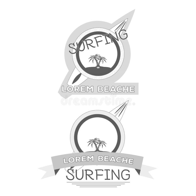 Surfing Beach Logo stock illustration. Illustration of icon - 49578691