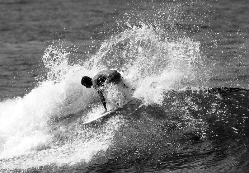 Surfing Black and White stock photo. Image of extreme - 1056114
