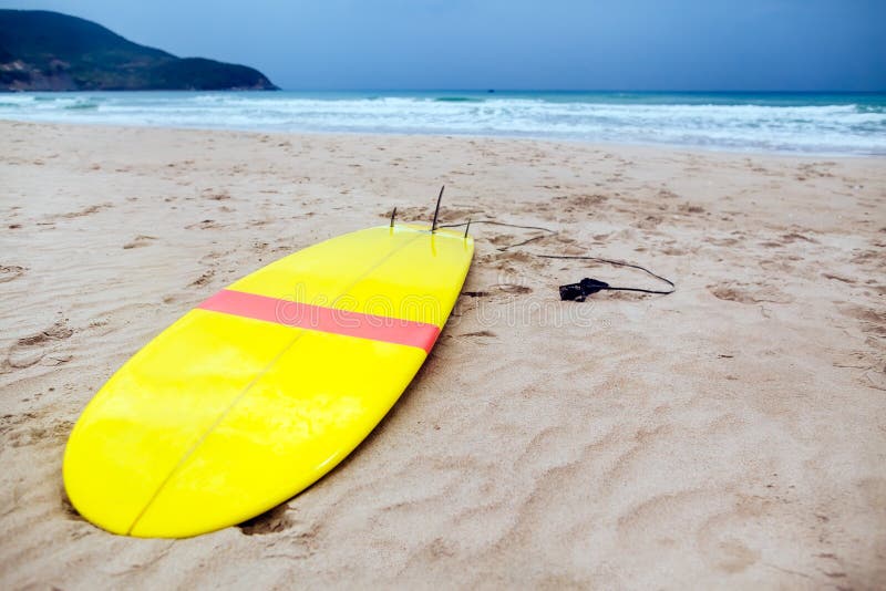 Surfing board on the beach stock image. Image of natural - 52546551
