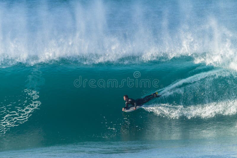 Surfing Bodyboarding Waves stock image. Image of cave - 44312551