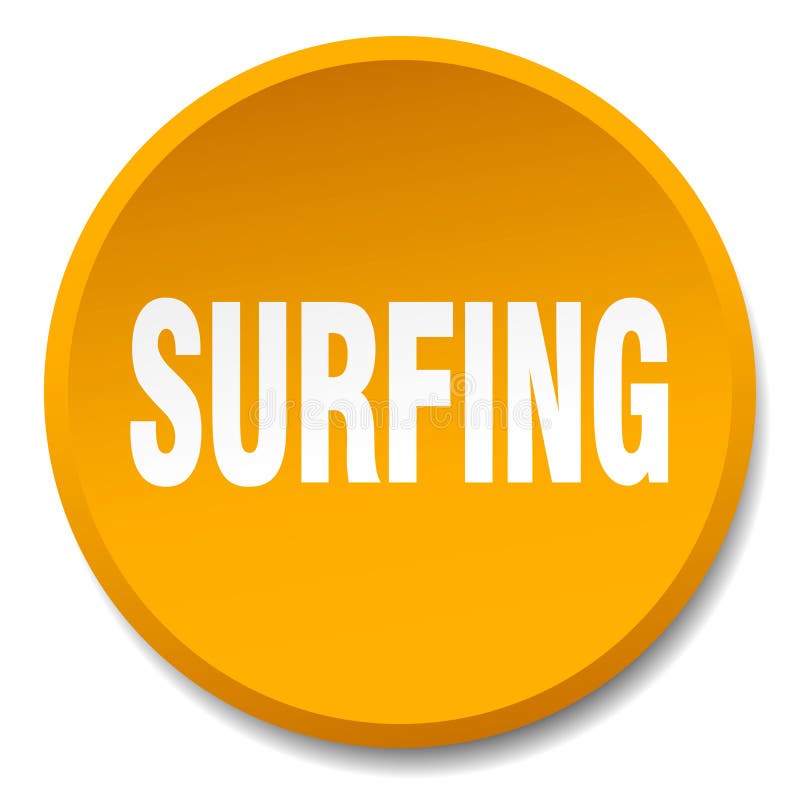 Surfing button stock vector. Illustration of badge, push - 122697746