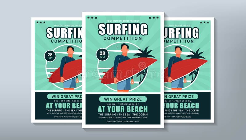 Surfing Competition Logo. Surfing Emblem. Stylized Illustration. Stock ...