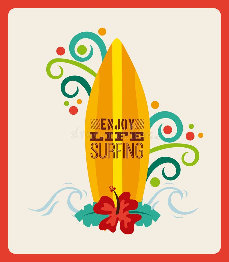 Surfing design stock vector. Illustration of surfer, life - 45498780