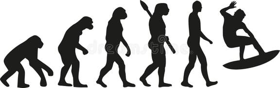 Surfing evolution stock vector. Illustration of board - 106159974