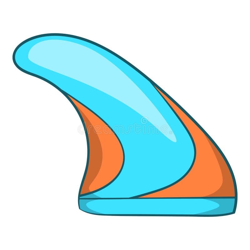 Surfing Fin Icon, Cartoon Style Stock Vector - Illustration of quote ...