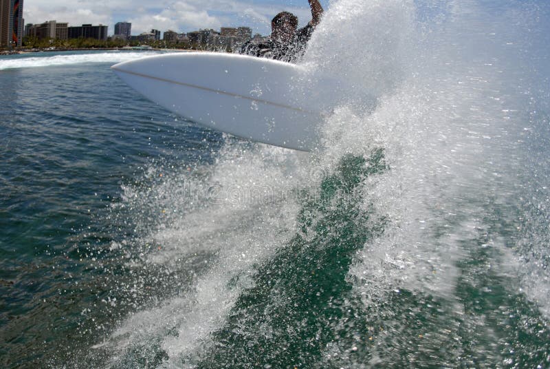 Surfing Frontside Off the Top Stock Photo - Image of watersports, wave ...