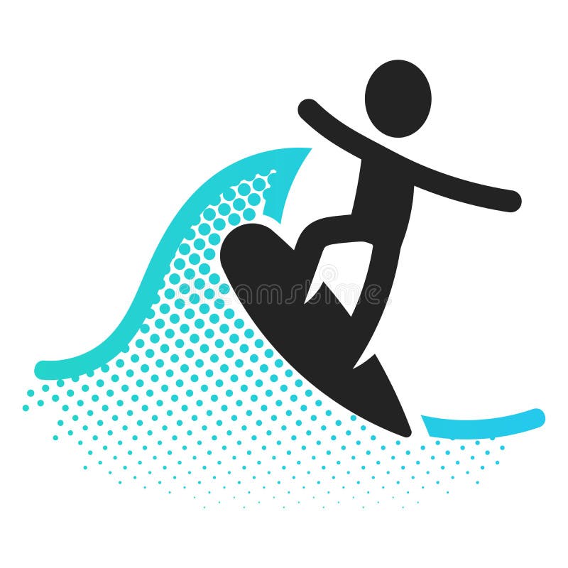 Surfing icon stock illustration. Illustration of resort - 58718316