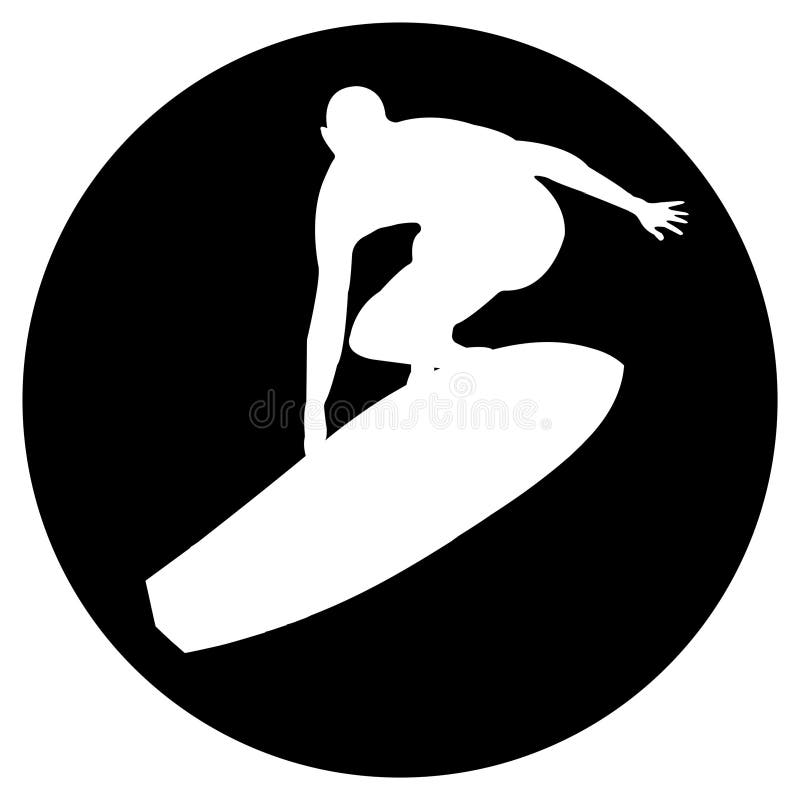 Surfing Icon Vector Illustration Stock Vector - Illustration of ...