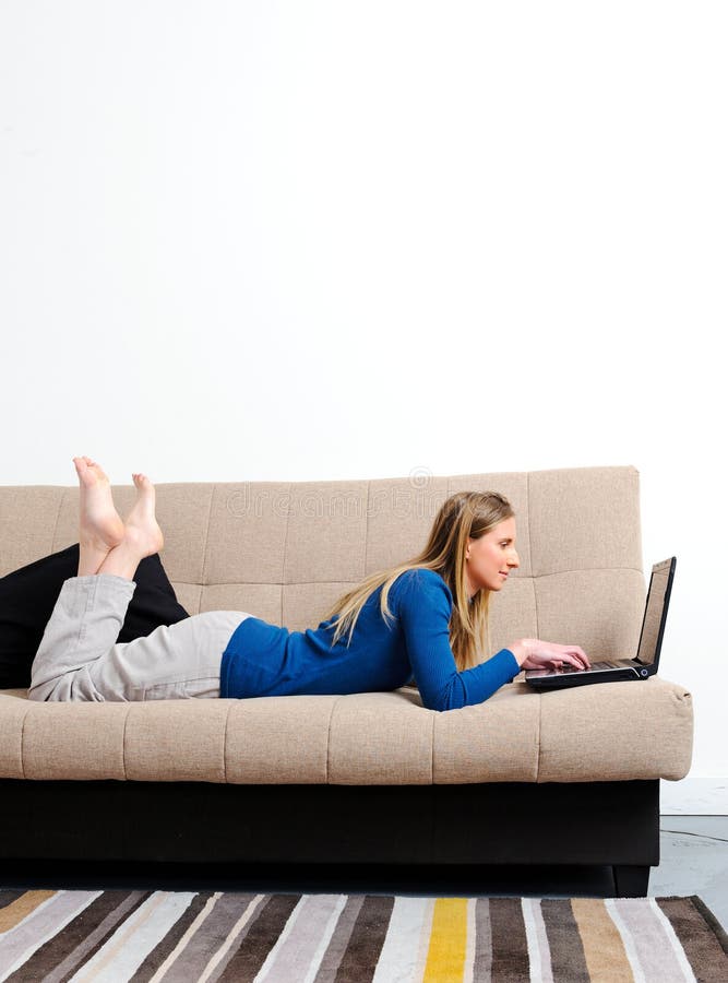 Surfing the internet stock image. Image of pretty, technology - 21061331