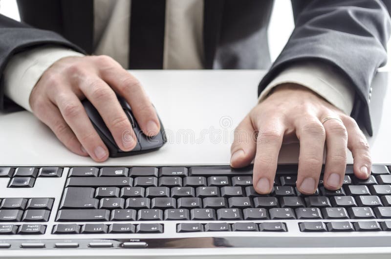 Surfing internet stock image. Image of male, computer - 28371337