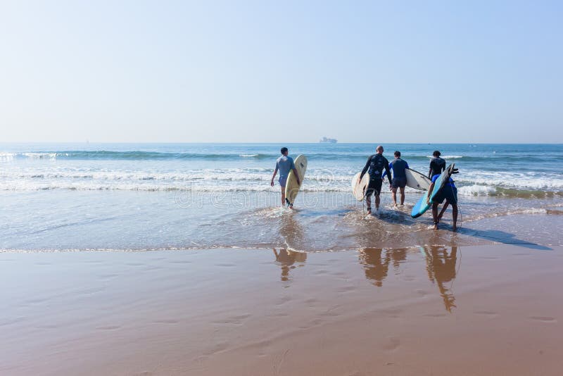 Surfing Lessons Students Beach Ocean Editorial Photo - Image of ...