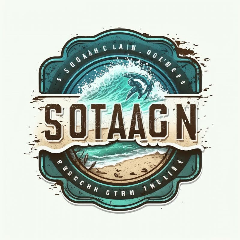 Surfing Logo template stock illustration. Illustration of badge - 269235778