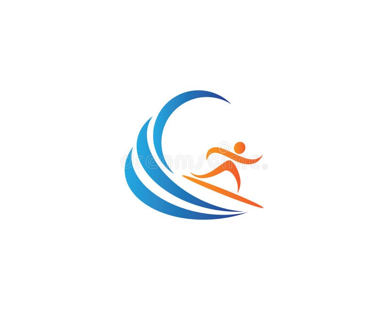 Surfing Logo Template Vector Icon Illustration Stock Vector ...