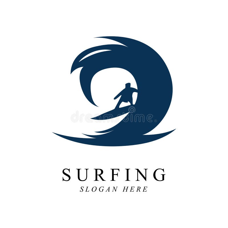 Surfing Logo Vector Template Design Stock Illustration - Illustration ...