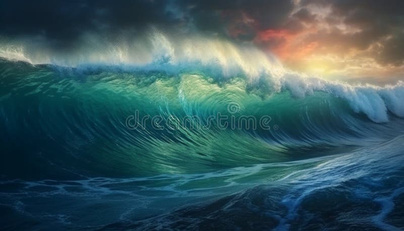 Surfing the Majestic Barrel at Sunset, a Tropical Adventure Awaits ...