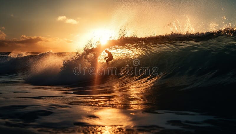 Surfing Men Enjoy Sunset Waves, Water Splashing, and Outdoor Fun ...