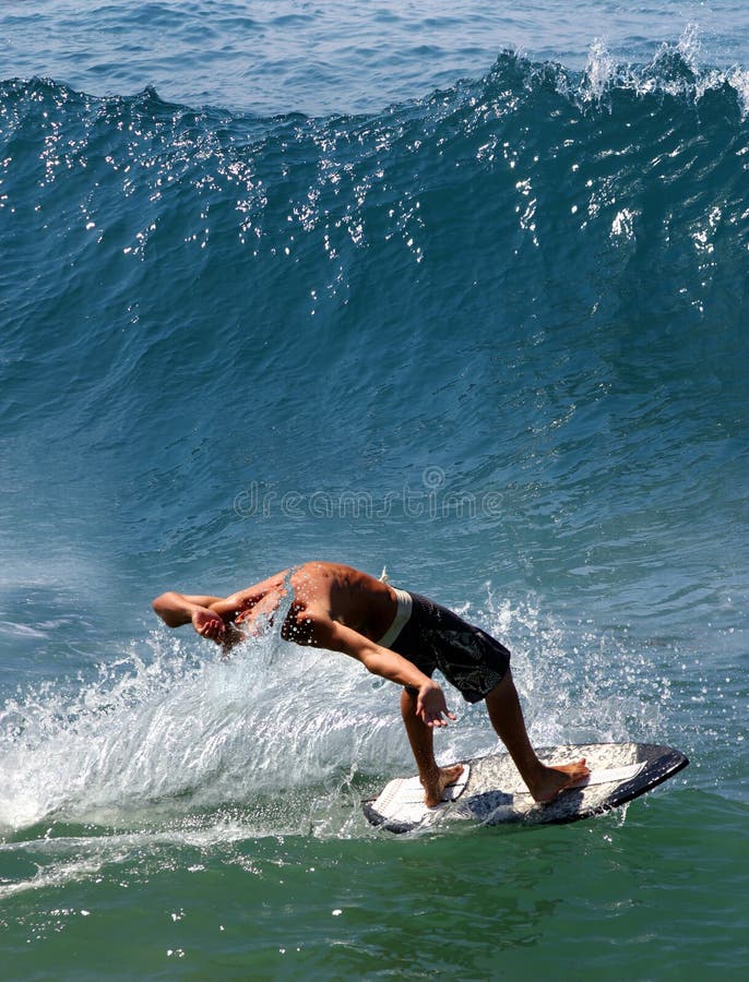 Surfing in the Pacific Ocean Stock Image - Image of sports, surfwear ...