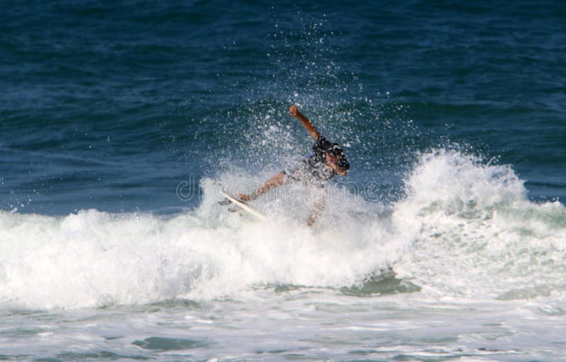 Surfing - Riding a Wave on Light Boards. Editorial Stock Image - Image ...