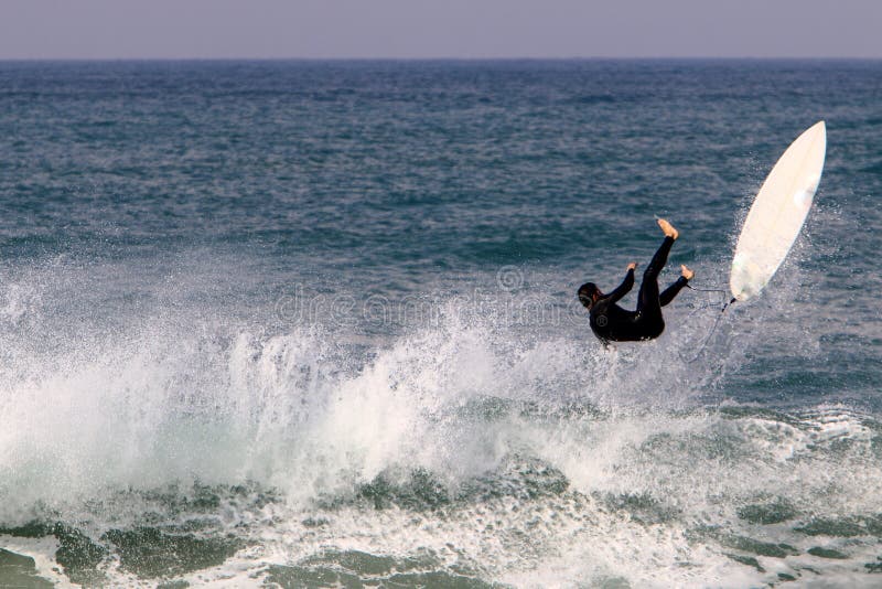Surfing - Riding a Wave on Light Boards. Editorial Stock Photo - Image ...