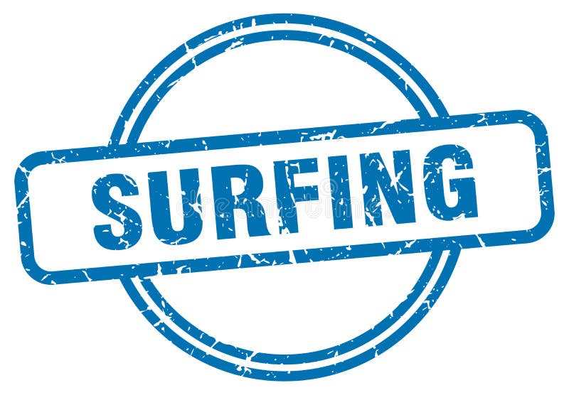 Surfing Stamp. Surfing Round Grunge Sign Stock Vector - Illustration of ...