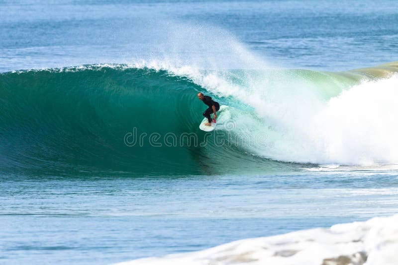 Surfing Tube Ride Wave stock image. Image of africa, surfer - 45692487