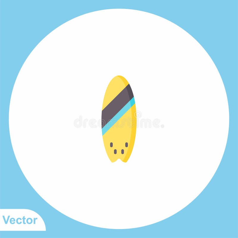 Surfing Vector Icon Sign Symbol Stock Vector - Illustration of outline ...