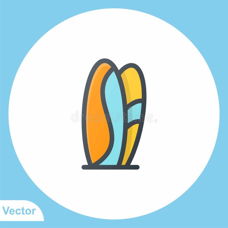 Surfing Vector Icon Sign Symbol Stock Illustration - Illustration of ...