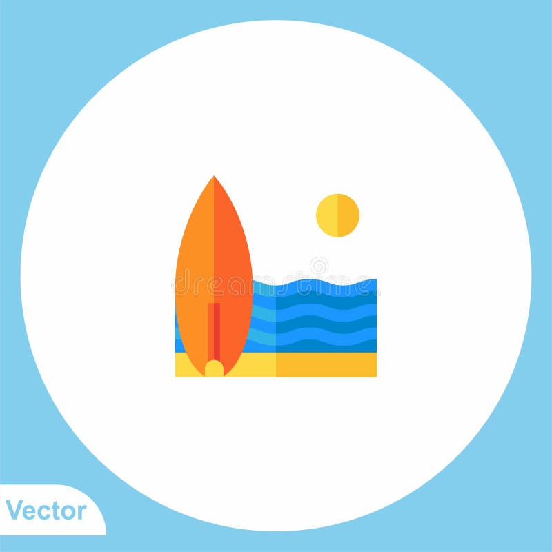 Surfing Vector Icon Sign Symbol Stock Illustration - Illustration of ...