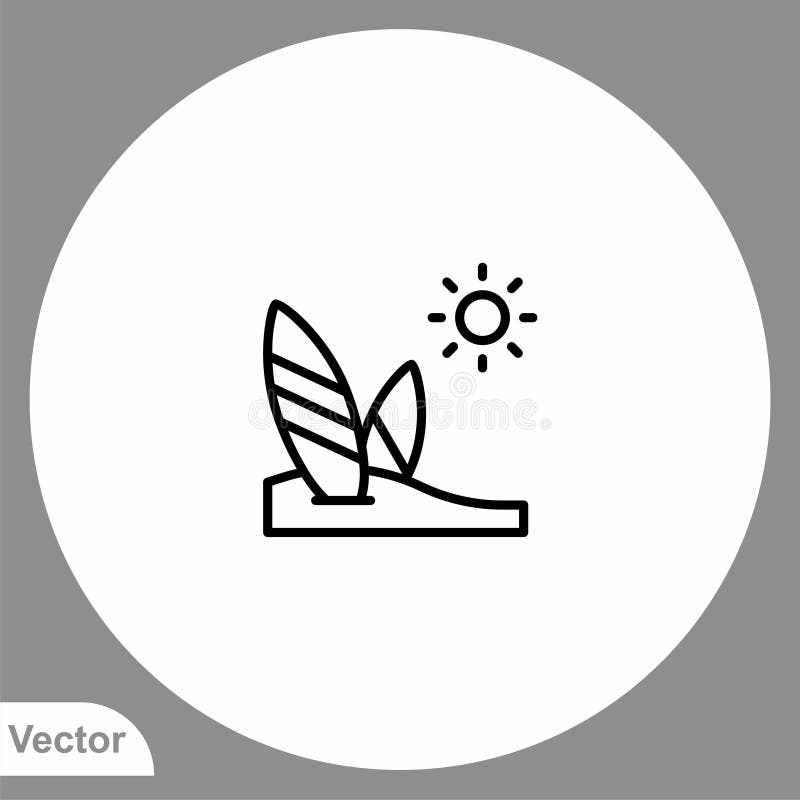 Surfing Vector Icon Sign Symbol Stock Vector - Illustration of diving ...