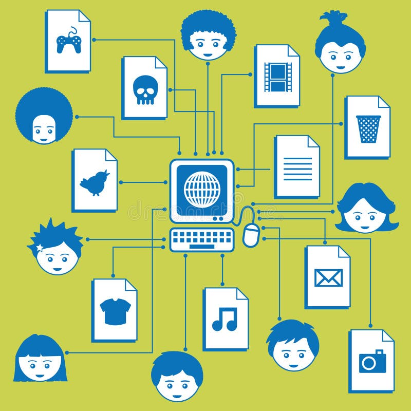 Surfing the web stock vector. Illustration of connection - 12829666