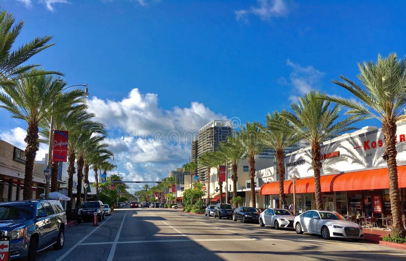 Surfside District in Miami Beach Editorial Stock Photo - Image of ...
