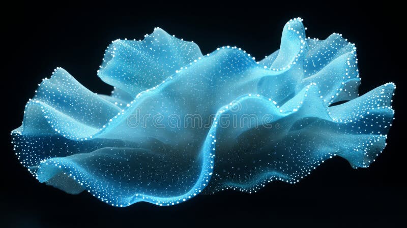 A Surge of Digital Connectivity with Dynamic Blue Particles, Against a ...