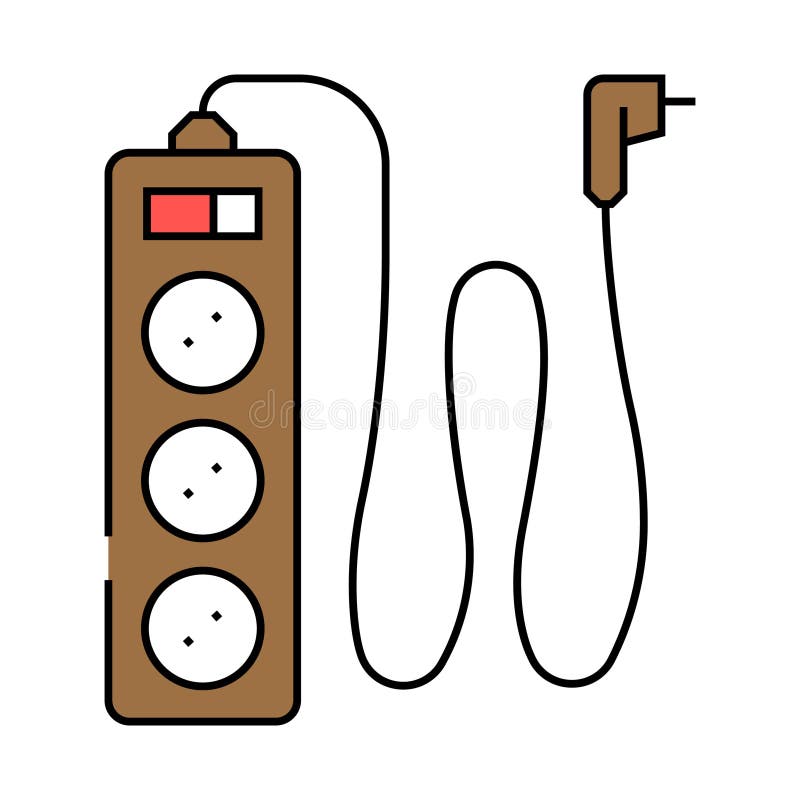Surge Protector Electrical Engineer Icon Color Illustration Stock Vector - Illustration of ...