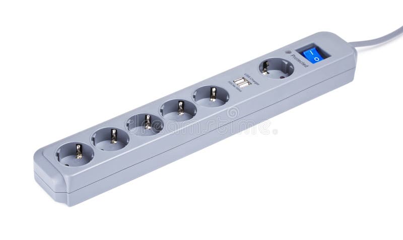 Surge Protector stock photo. Image of consumption, cable - 55989664