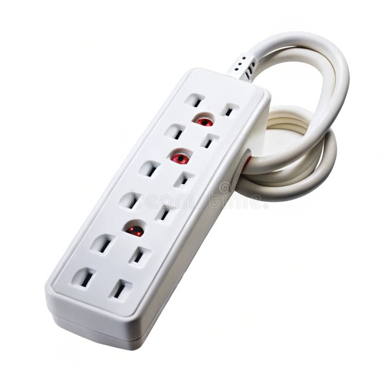 Surge Protector Isolated on White Background Stock Illustration ...