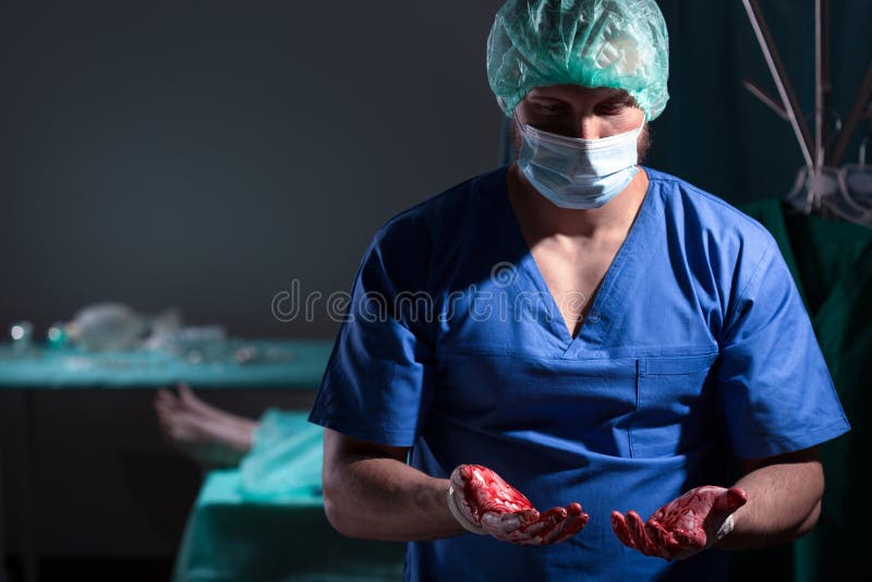 Death on the Operating Table Stock Image - Image of scrub, prepare ...