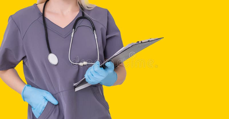 Surgeon Doctor Man on Yellow Background Stock Photo - Image of medical ...