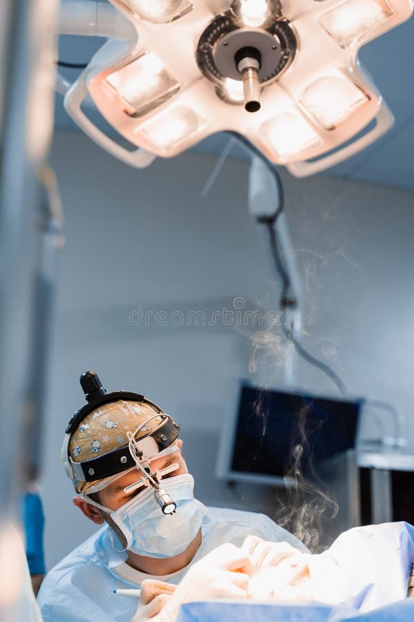 Surgeon is Doing Plastic Operation in Operating Room. Blepharoplasty ...