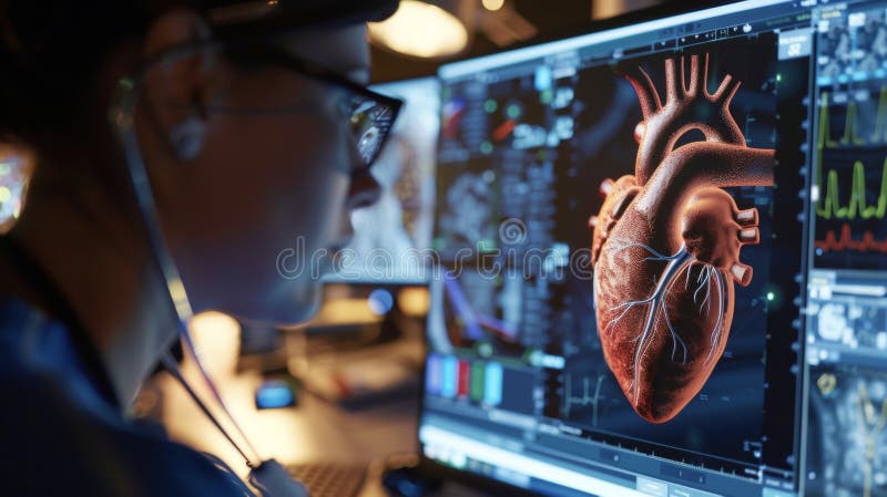 A Surgeon Examines a Digital Twin of a Patients Heart Using the ...