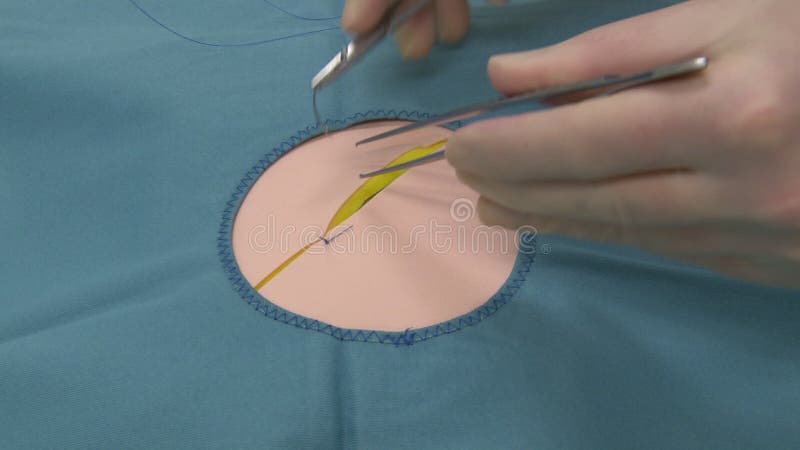 Surgeon Exercising Stitching Stock Footage - Video of surgeon, gloves ...