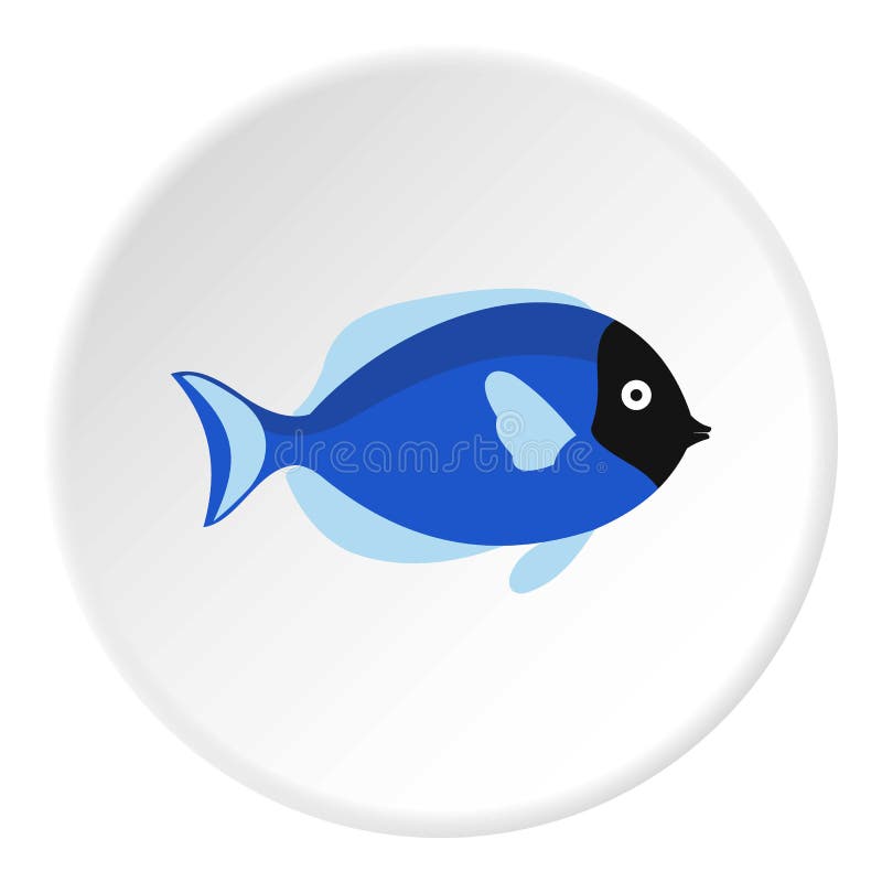 Surgeon Fish Icon, Flat Style Stock Vector - Illustration of aquarium ...