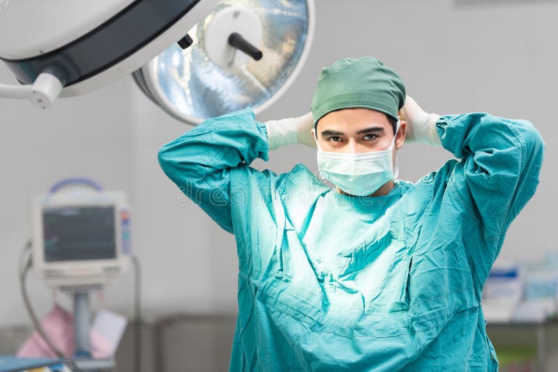 Surgeon Getting Ready in Mask Stock Image - Image of professional ...