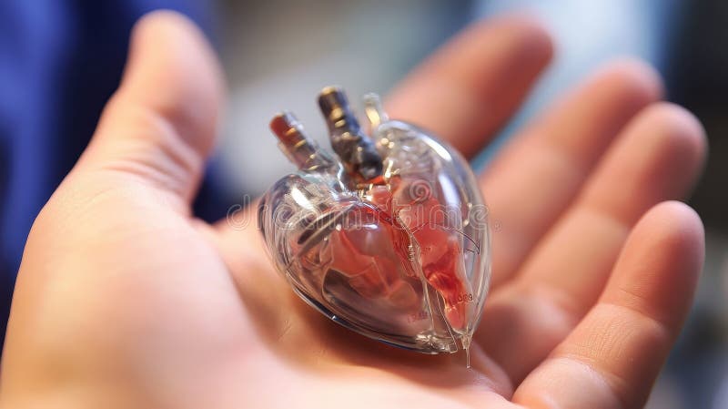 Surgeon S Hand Holding Transparent Pacemaker Model before Placement ...