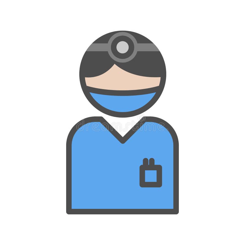 Surgeon Icon with Blue Uniform Stock Vector - Illustration of ...