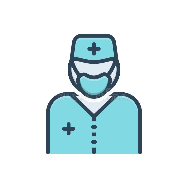 Color Illustration Icon for Surgeon, Operation and Paramedic Stock ...