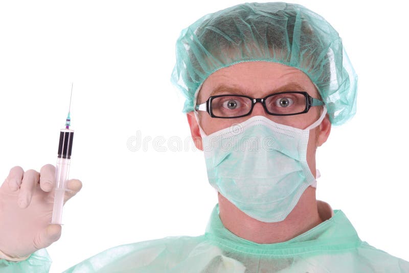 Surgeon with injection stock image. Image of drug, consultant - 4864107